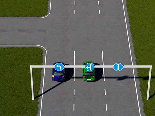 The Driver's Textbook – Signs guiding driving lines